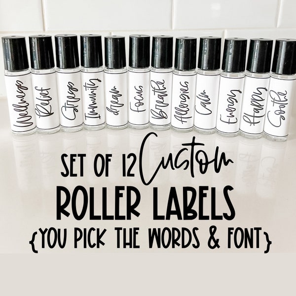 Roller Bottle Labels - Etsy