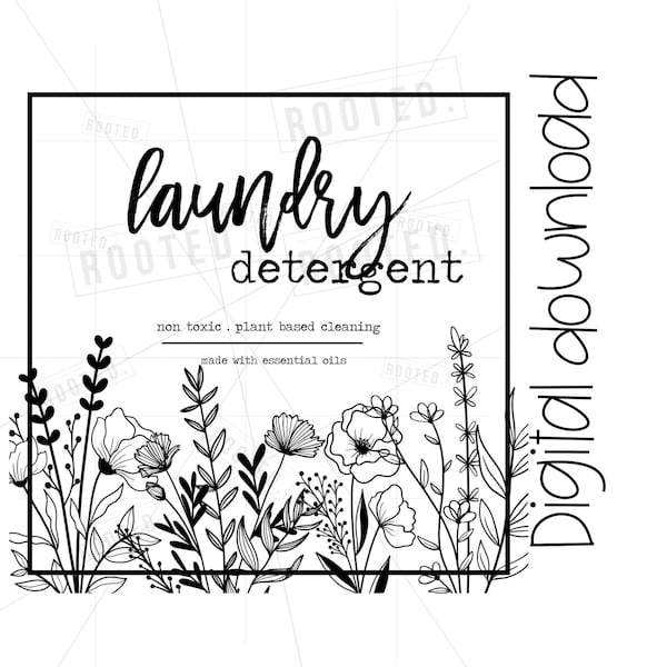 Laundry Detergent Label - Etsy