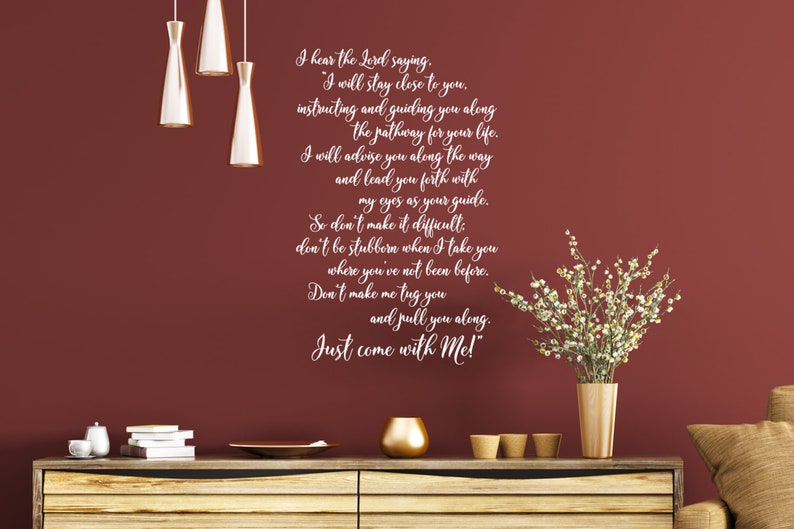 TPT Psalm 32 8 9 Vinyl Wall Decal Etsy