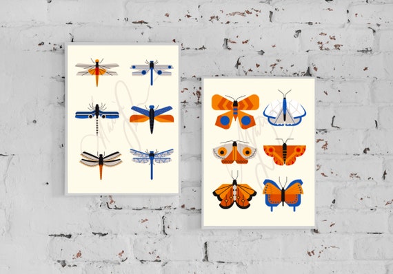 Drawing & Illustration Aesthetic Bug Decor Wall Art Printable Digital ...