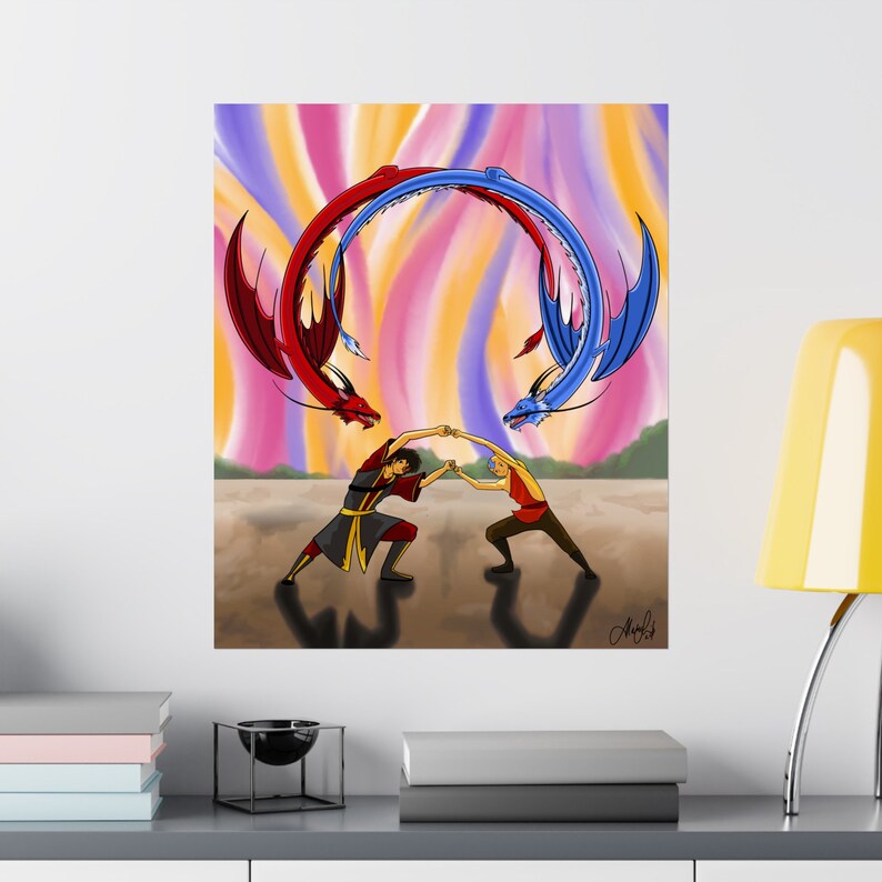 ATLA Dancing Dragons, Studio Ghibli Inspired Posters - Etsy