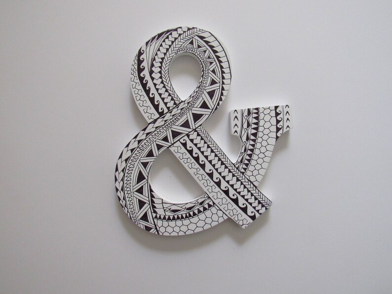 Tribal Wooden Letters - Etsy