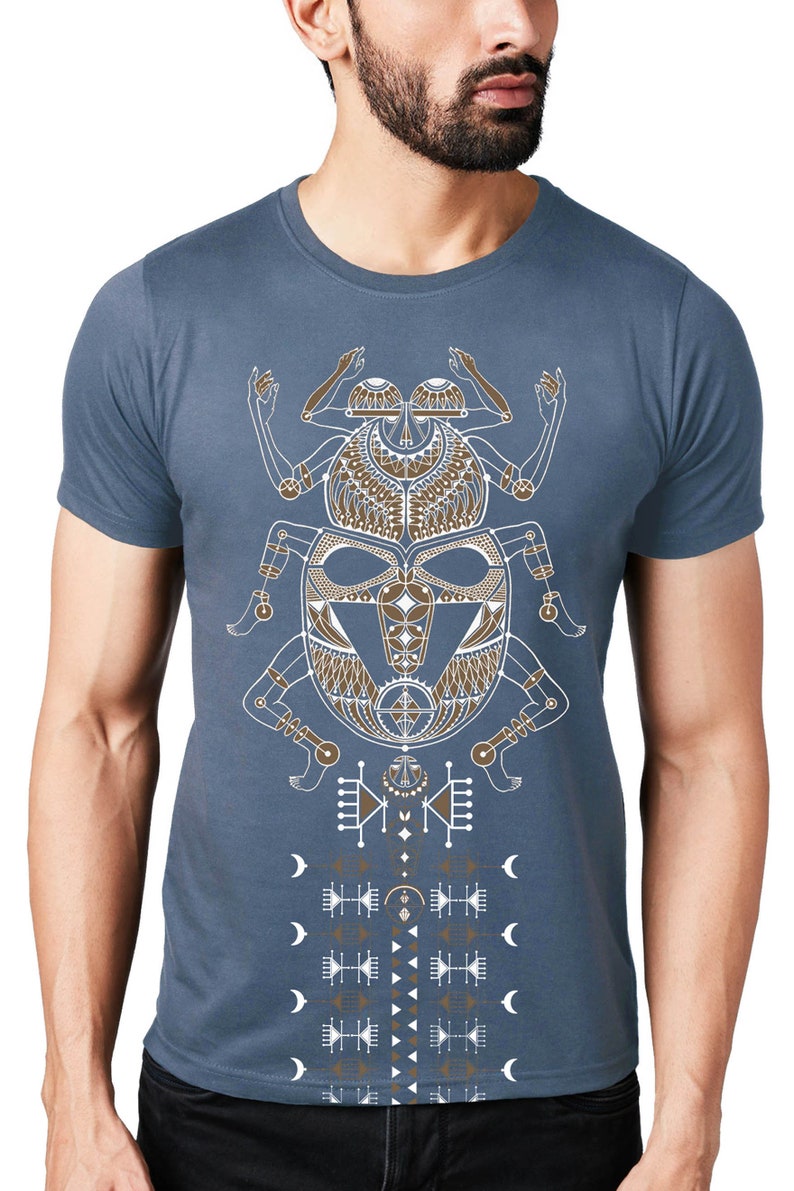 Scarab Beetle Art T-shirt Unique insect tee steampunk | Etsy