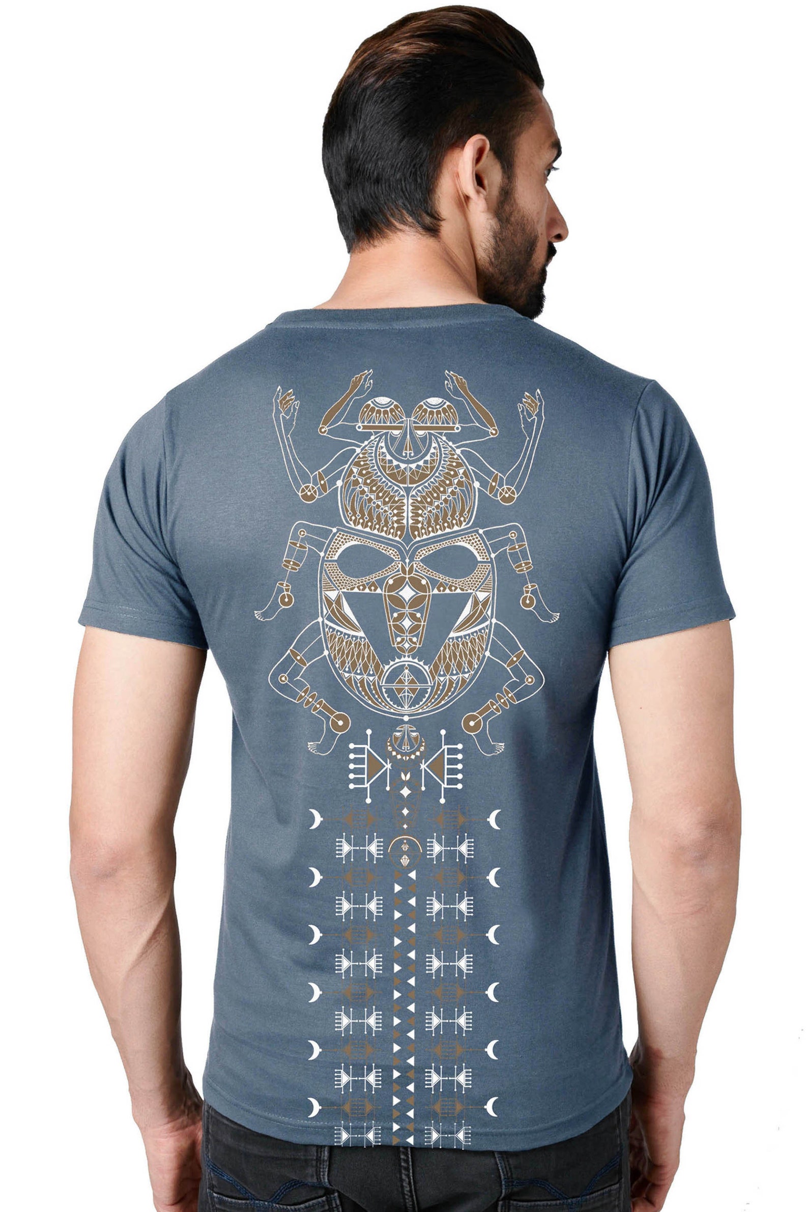 Scarab Beetle Art T-shirt, Unique Insect Tee, Steampunk Designer ...