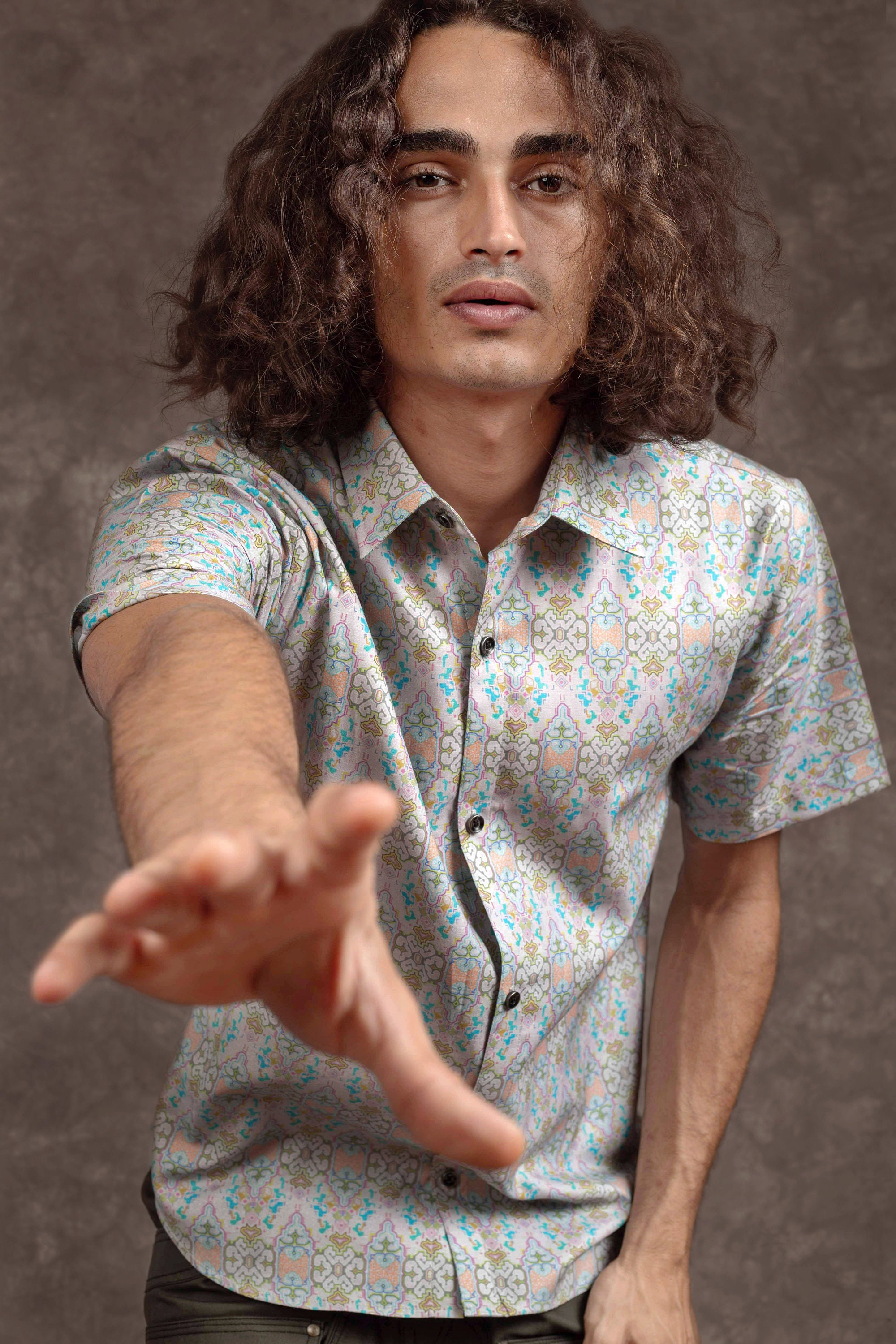 Shipibo Art Shirt Button Down Psychedelic Designer Shirt - Etsy