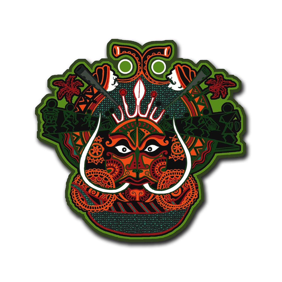 Theyyam Magnet-indian Dance Art -fridge Magnet-tribal Decor-art Magnet ...