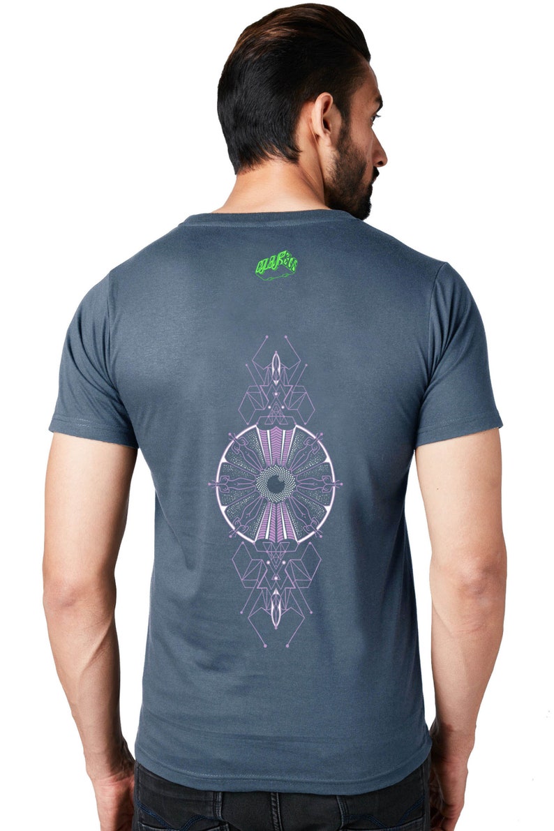 Mens Psychedelic T shirt graphic tees men Golden Spiral | Etsy