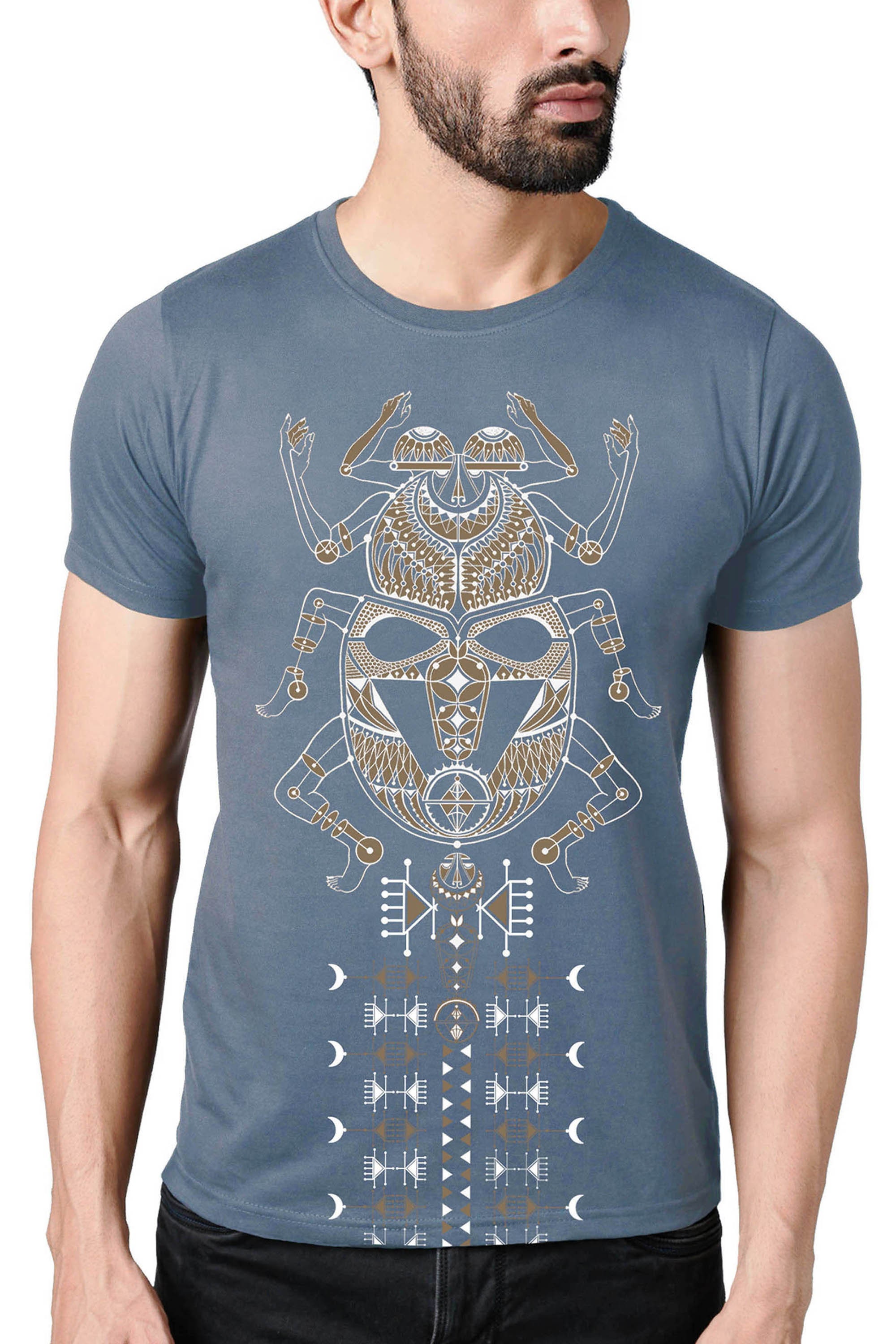 Scarab Beetle Art T-shirt, Unique Insect Tee, Steampunk Designer ...