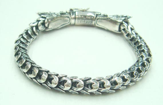 Dragon Scales Bracelet With Dragon Power Full Head - Etsy UK