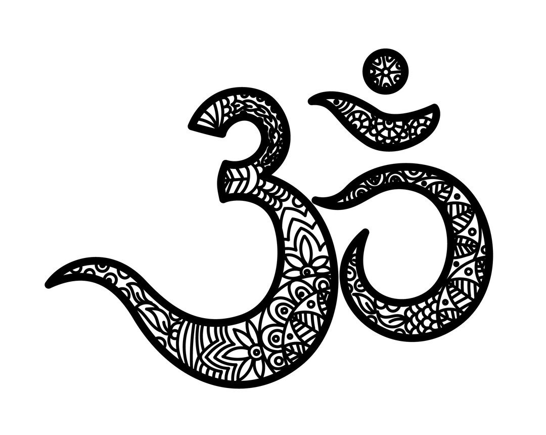 OM Symbol Mandala SVG, Dxf, Png, AUM, Cut File for Cricut, Silhouette ...