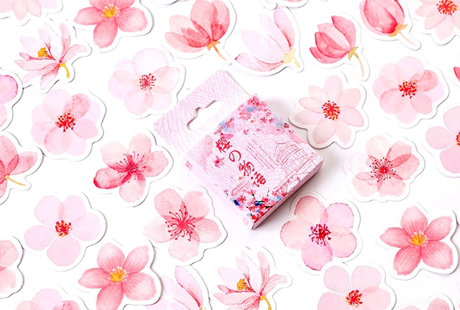 Sakura Flower Stickers Pink Petal Floral Japanese Tree Garden - Etsy