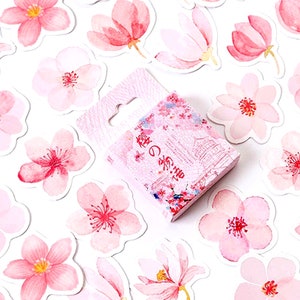 Sakura Flower Stickers Pink Petal Floral Japanese Tree Garden Scrapbook ...