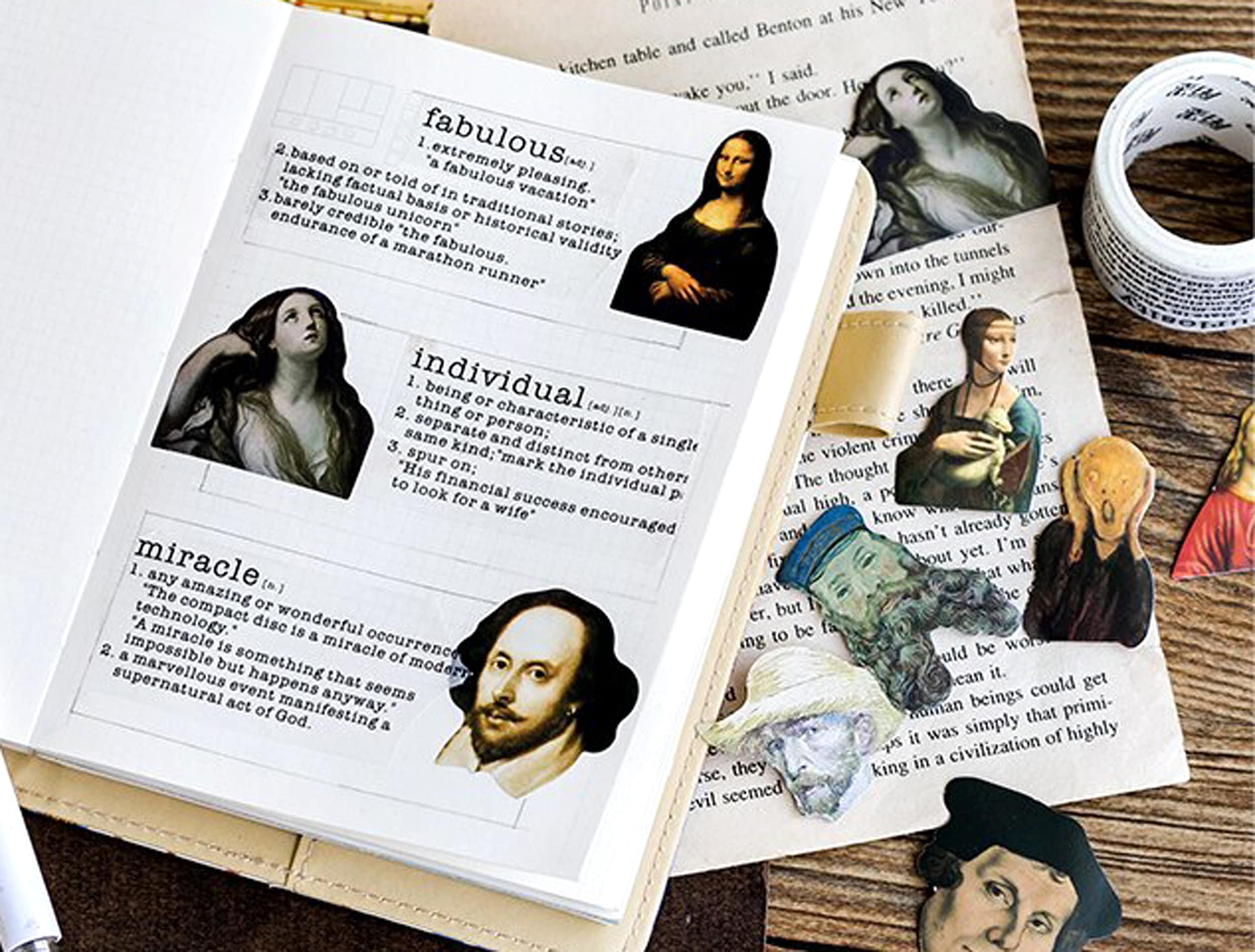 Famous People Stickers History Art Celebrity Van Gogh Mona | Etsy