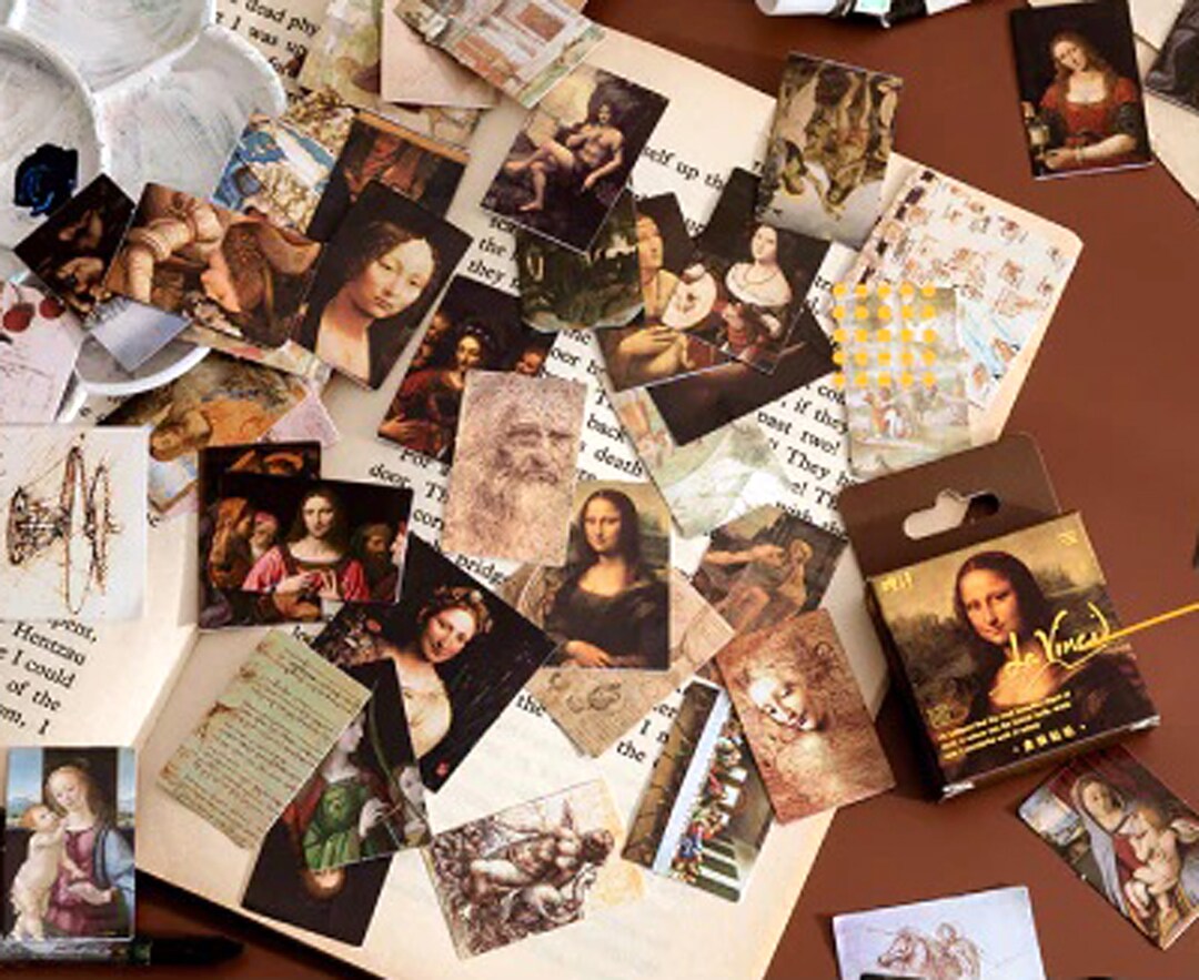 Leonardo Da Vinci Stickers Art Mona Lisa Painter Artist Painting ...