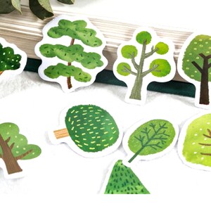 Forest Tree Stickers Wood Leaf Garden Park Scrapbook Journal Diary ...