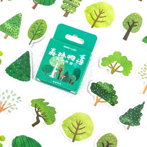 Forest Tree Stickers Wood Leaf Garden Park Scrapbook Journal Diary ...