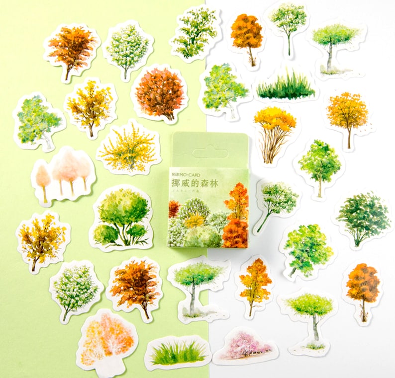 Tree Stickers Forest Leaf Garden Wood Plant Arborist | Etsy UK