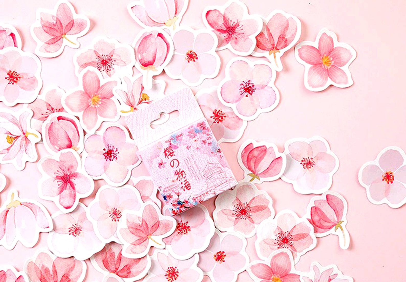 Sakura Flower Stickers Pink Petal Floral Japanese Tree Garden - Etsy