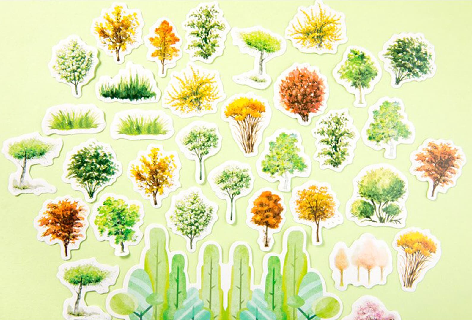 Tree Stickers Forest Leaf Garden Wood Plant Arborist - Etsy