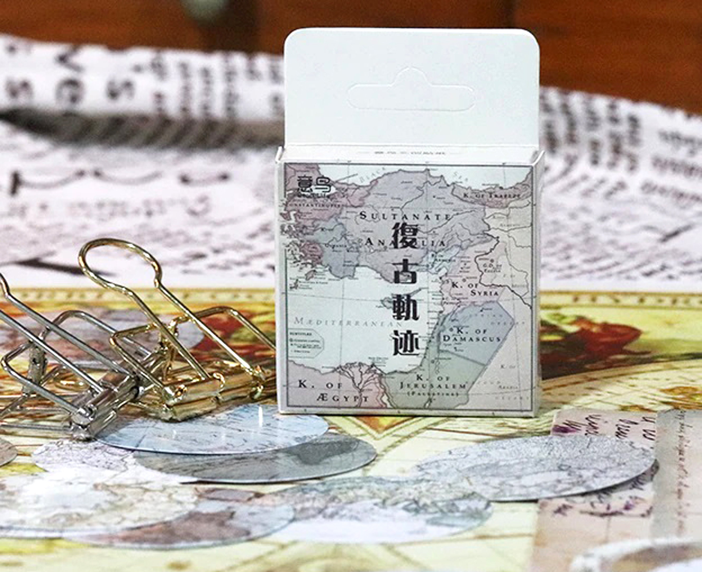 Map Stickers Earth World Travel Vintage Scrapbook Journal - Etsy