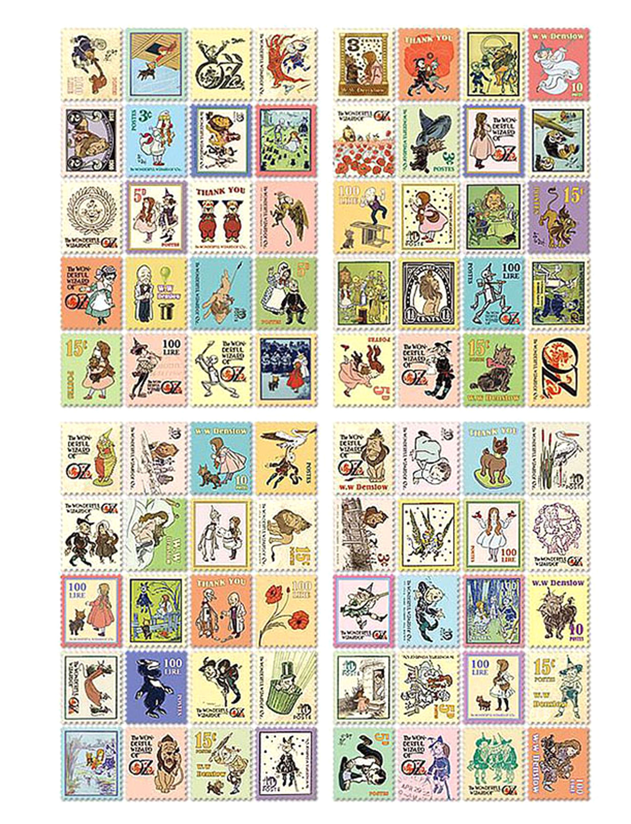 The Wizard of Oz Stamp Stickers Cartoon Movie Fairytale - Etsy