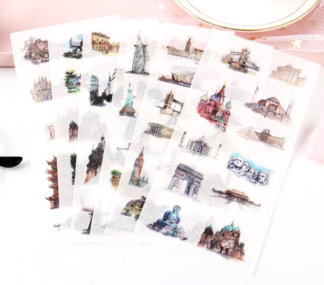 Landmark Stickers World Monument Statue Cathedral Building Travel ...