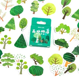 Forest Tree Stickers Wood Leaf Garden Park Scrapbook Journal Diary ...