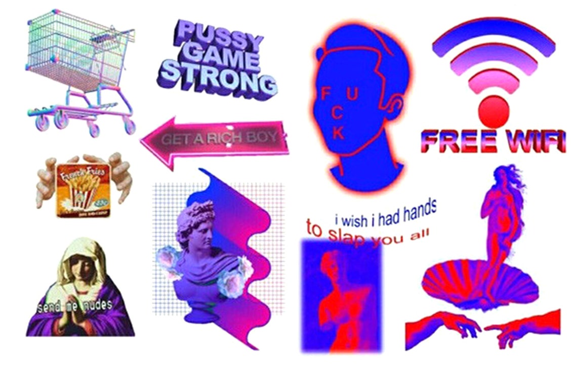 Retro UNCUT Stickers Pop Art Modern Cat Trolley Food Scrapbook - Etsy