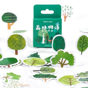 Forest Tree Stickers Wood Leaf Garden Park Scrapbook Journal Diary ...