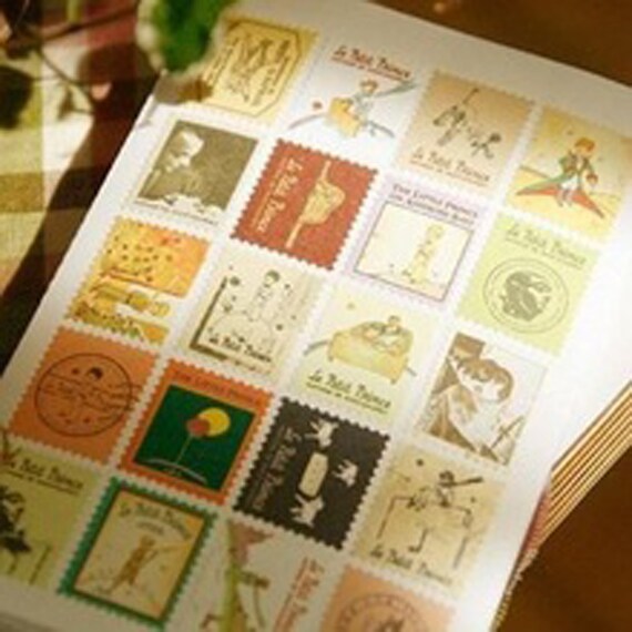 Le Petit Prince Stamp Stickers Little Prince French Cartoon - Etsy