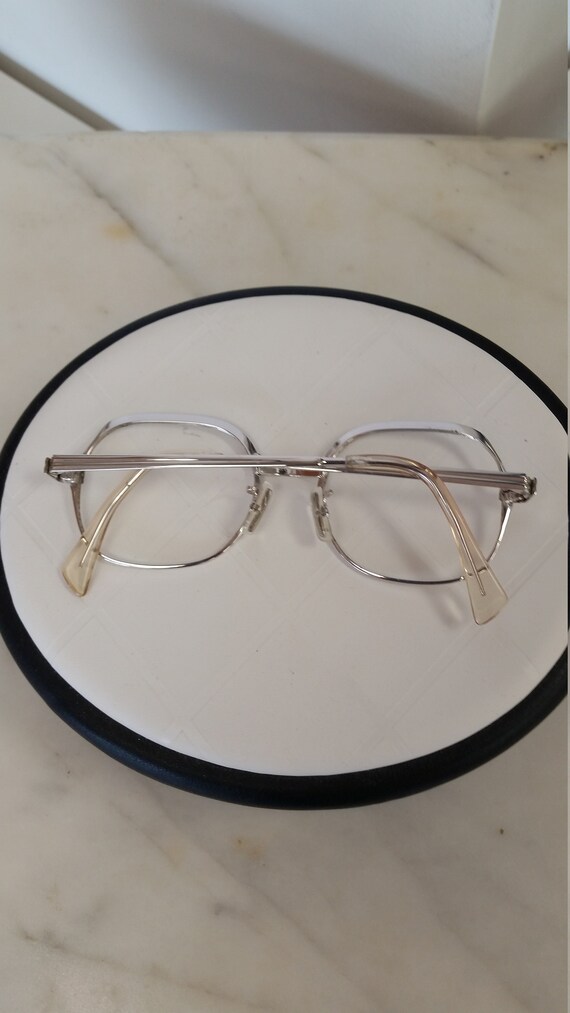 1970s Martin Copeland Eyeglasses Frame; Silver Tone w… - Gem