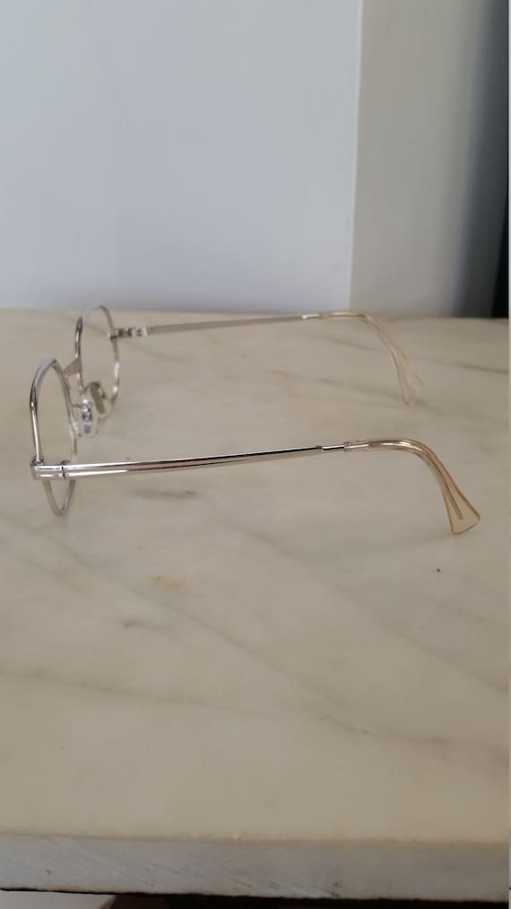 1970s Martin Copeland Eyeglasses Frame; Silver Tone w… - Gem