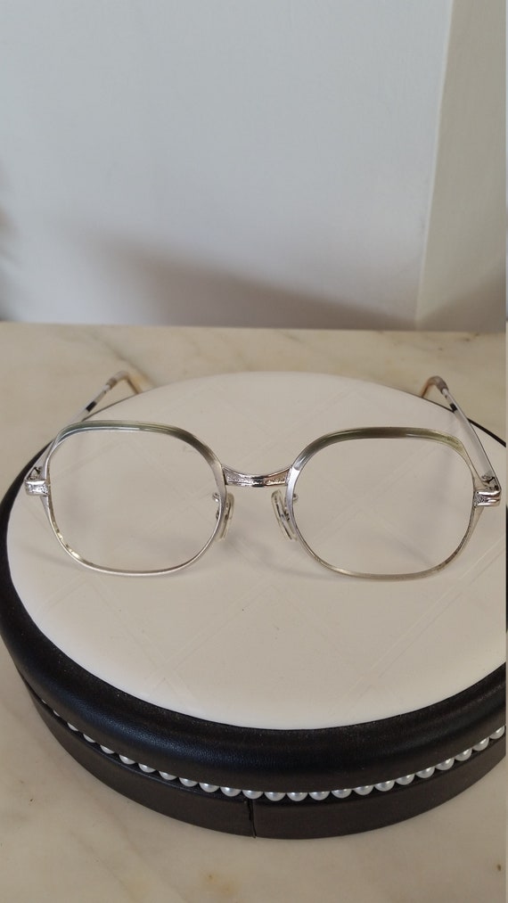 1970s Martin Copeland Eyeglasses Frame; Silver Tone w… - Gem