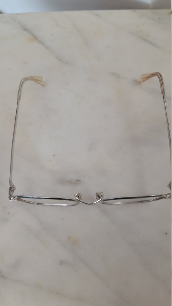 1970s Martin Copeland Eyeglasses Frame; Silver Tone w… - Gem