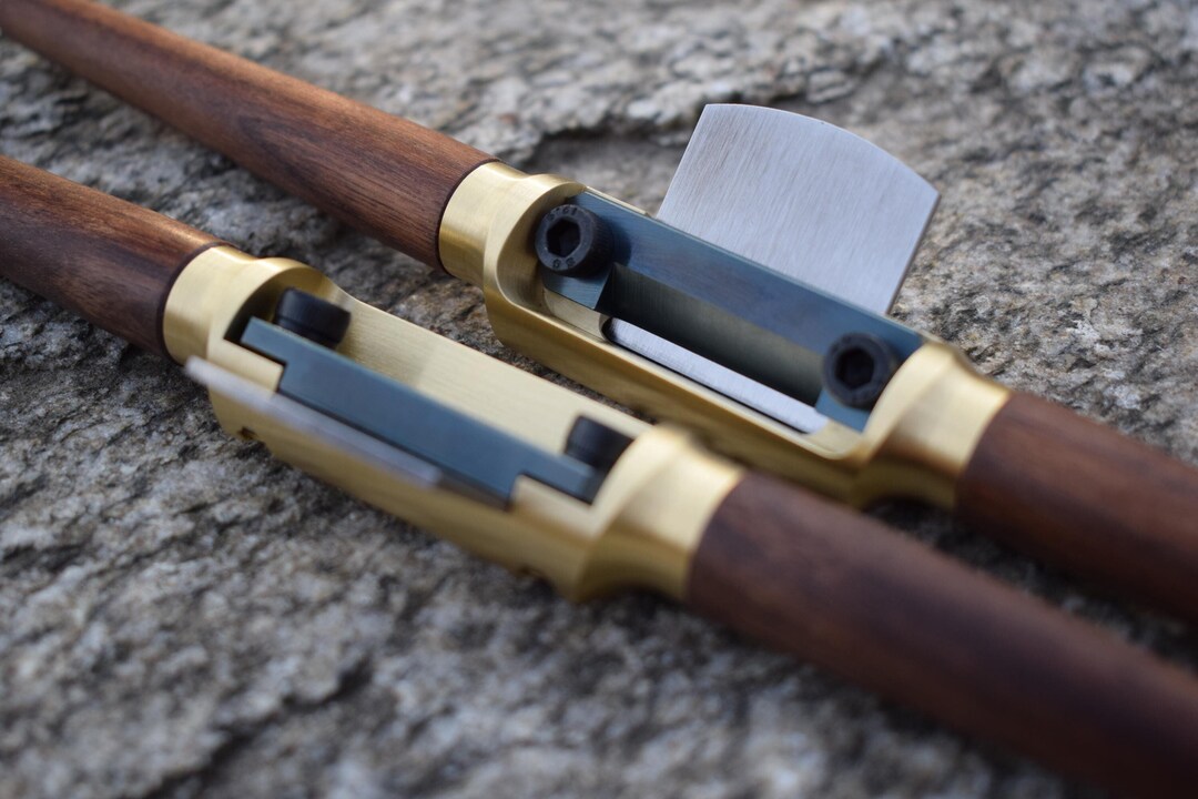 Handmade Brass Spokeshave - Flat or Round Bottom - O1 Tool Steel Blade ...