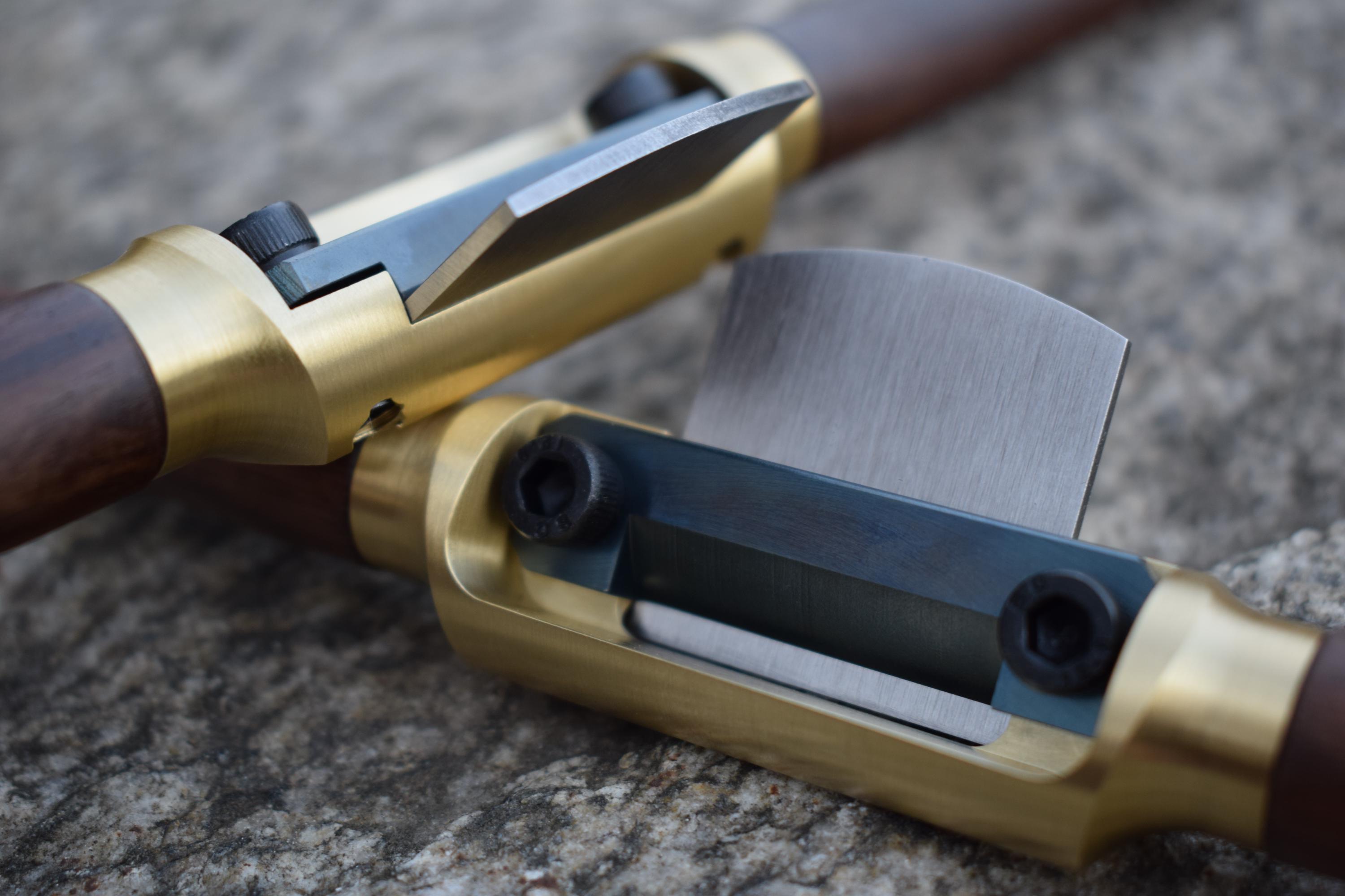 Handmade Brass Spokeshave - Flat or Round Bottom - O1 Tool Steel Blade ...