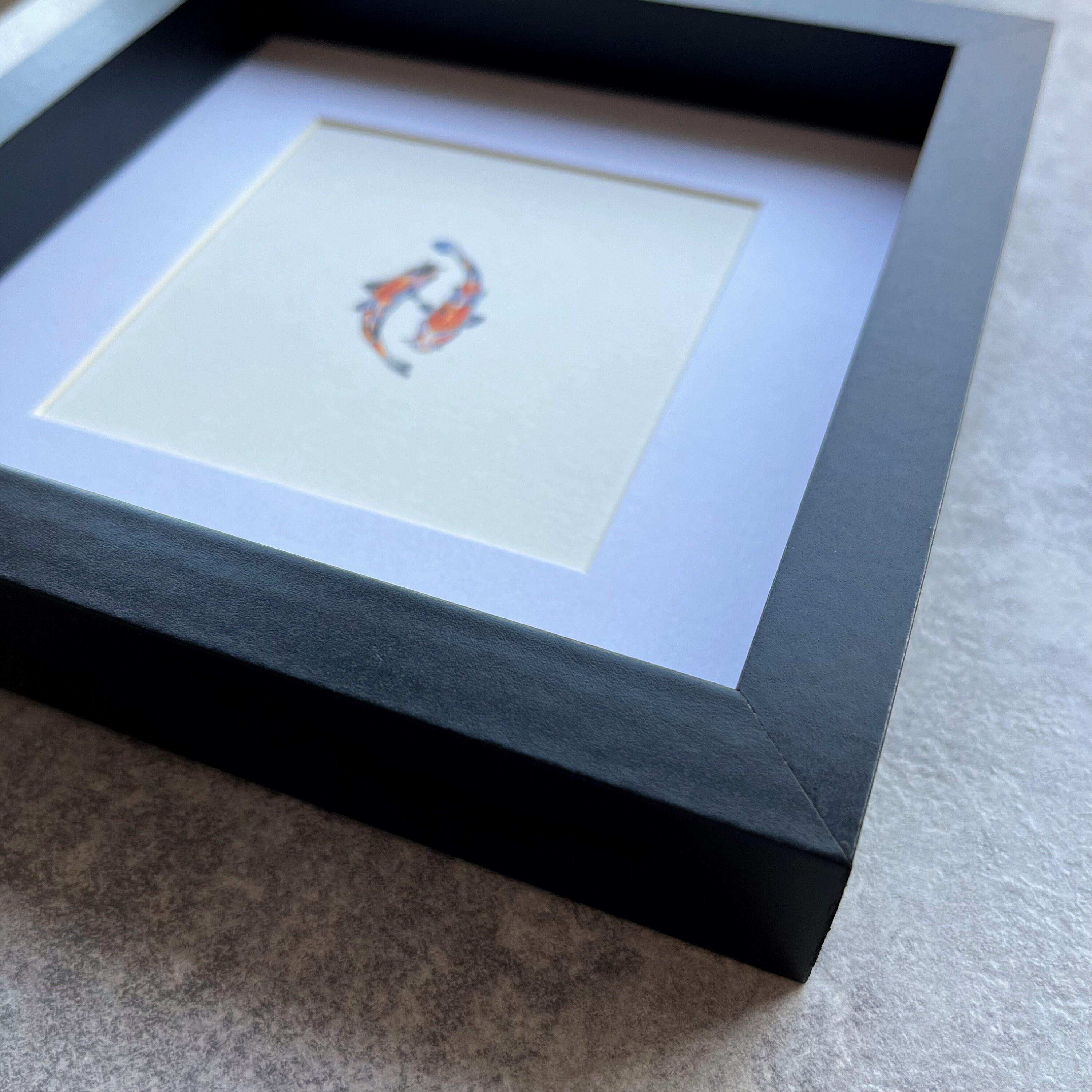 Koi Fish Miniature Original Drawing, Japanese Koi Wall Art, Koi Pond ...