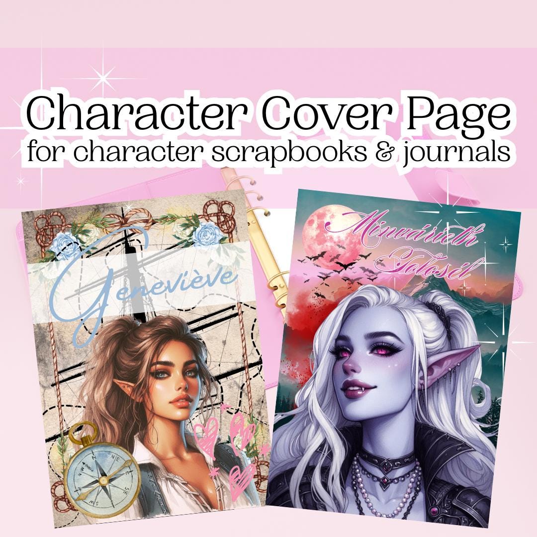 Custom Character Journal Cover | Dnd Scrapbook Journal | Custom ...