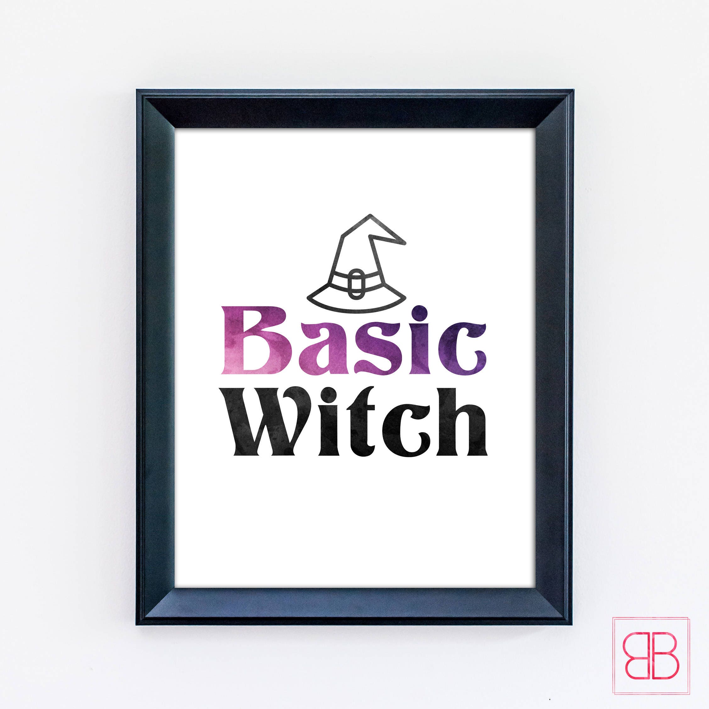 Basic Witch Halloween Decor Downloadable Print Instant | Etsy