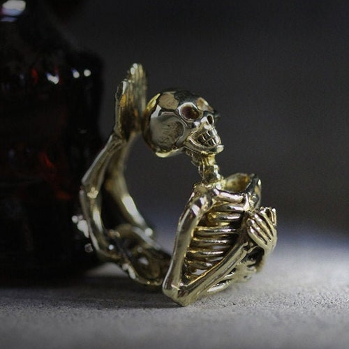 Human Skeleton Ring Original Design by Defy / Statement Ring | Etsy