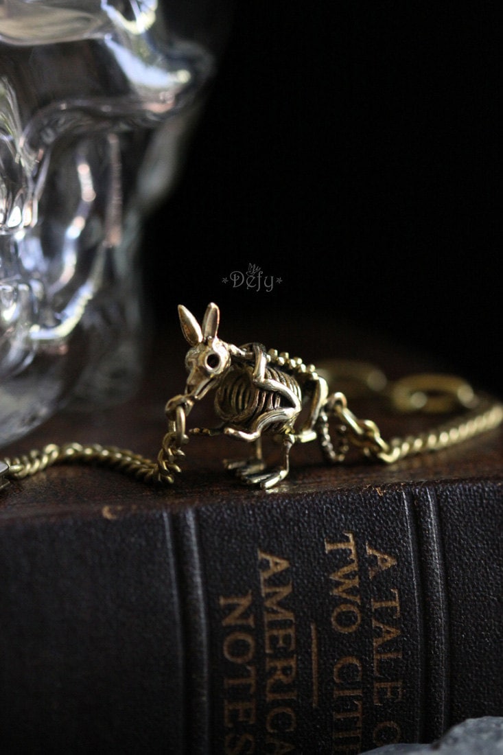 Rabbit Skeleton Bracelet by Defy / Original Handmade Jewelry / - Etsy