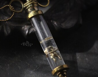 Syringe With Fly Necklace by Defy / Original Design Handmade | Etsy