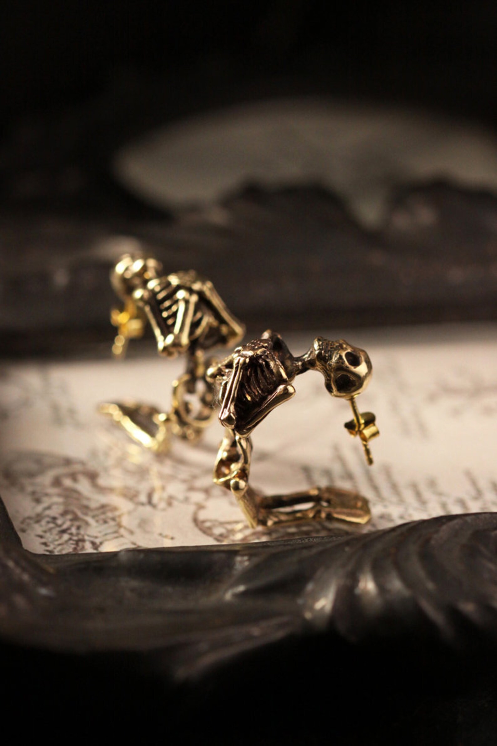 The Skeleton Earrings Original Design and Made by Defy / the - Etsy