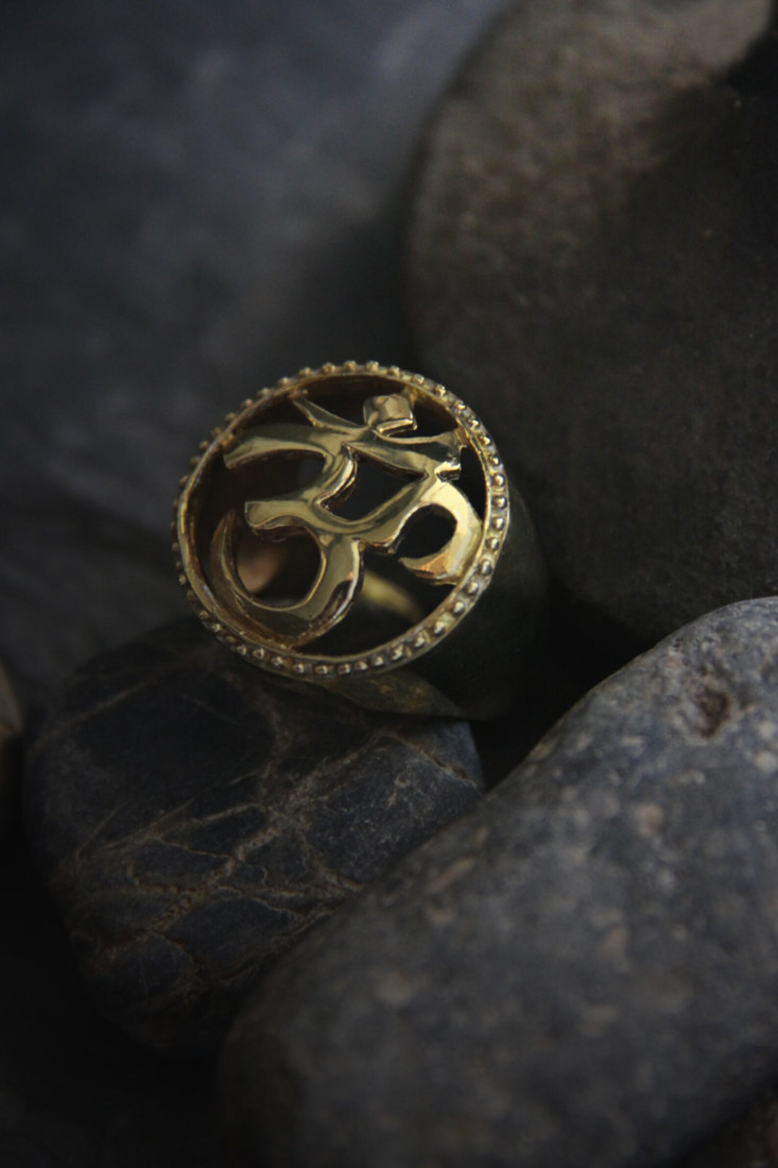 Ohm Ring Version One by Defy/sign Ring/statement Ring/golden Sign Ring ...