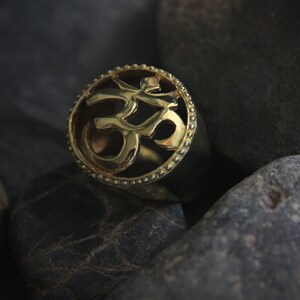 Ohm Ring Version One by Defy/sign Ring/statement Ring/golden Sign Ring ...