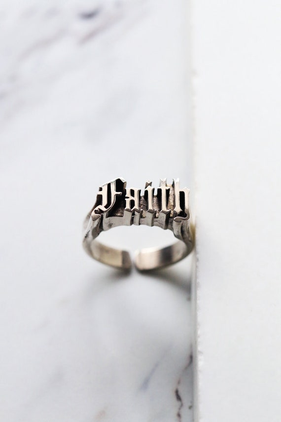 THE Word on Ring FAITH original made and designed | Etsy