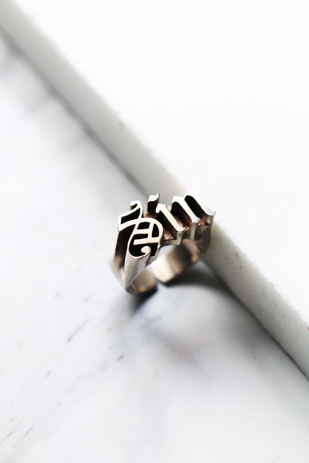 THE Word on Ring "sin" Original Made and Designed by Defy /unique ...