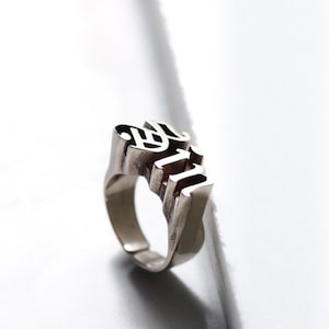 THE Word on Ring "sin" Original Made and Designed by Defy /unique ...