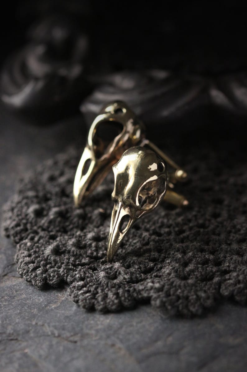 Raven Skull Cufflinks Original Made and Designed by Defy / - Etsy