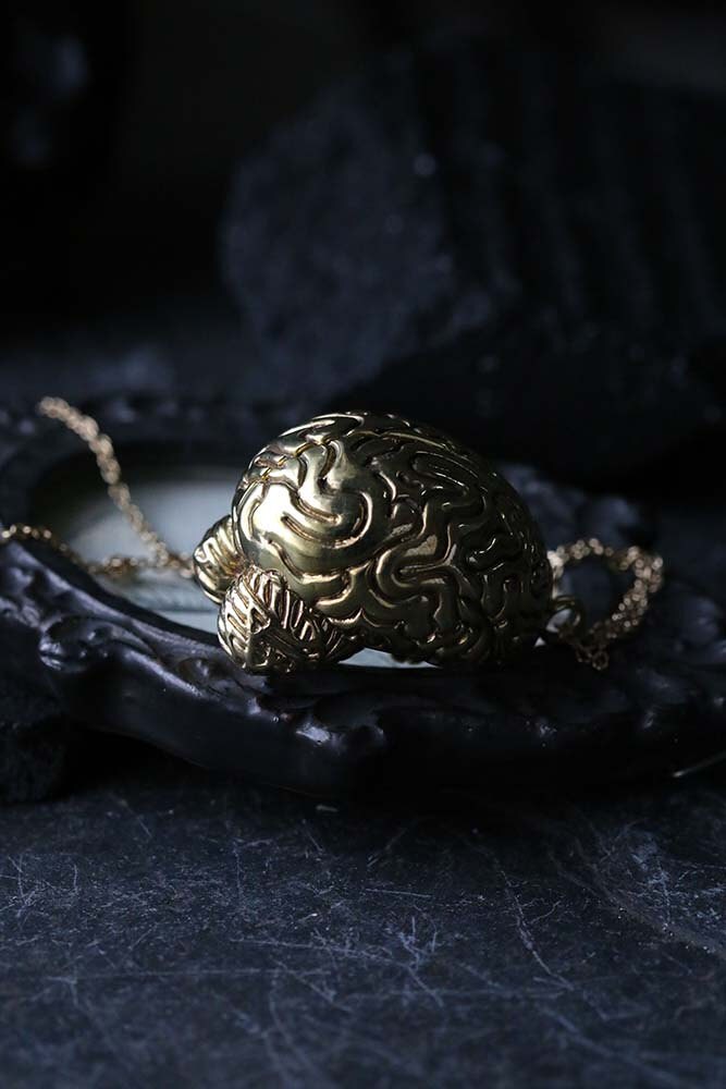 Brain Charm Necklace Original design and made by Defy | Etsy